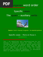 Hungarian Word Order Explained | PDF | Sentence (Linguistics) | Syntax