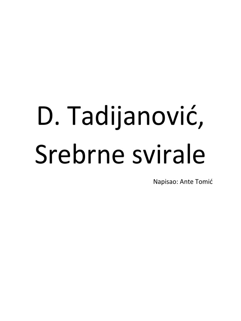 Srebrne Svirale Lektira | PDF