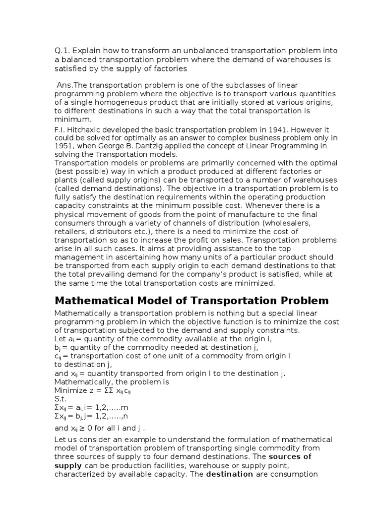 Graphical Illustrations of Special Cases in Linear Programming Problems | PDF | Operations ...