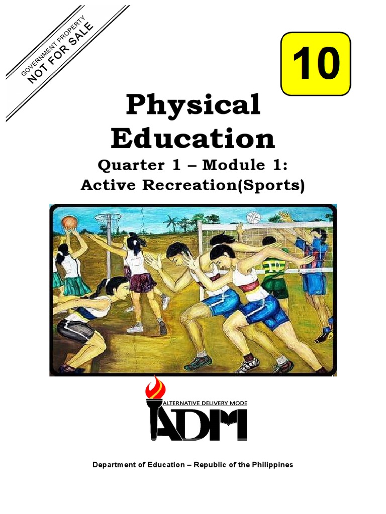 Physical Education: Quarter 1 - Module 1: Active Recreation (Sports ...