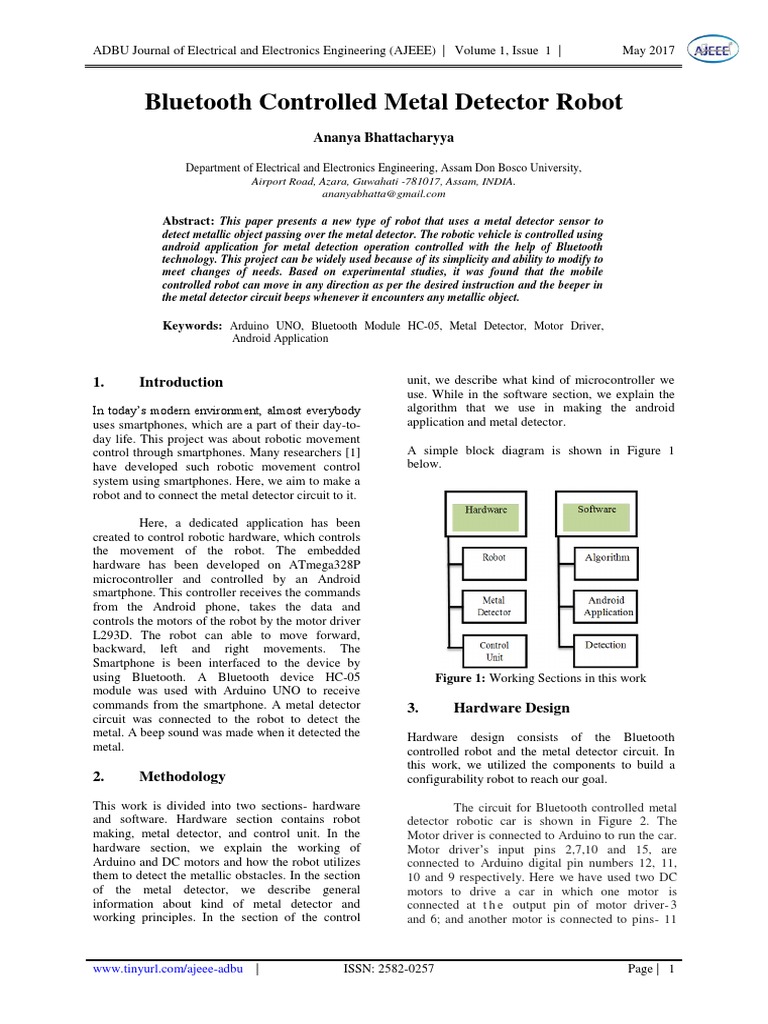 Bluetooth Metal Detector Robot | PDF | Graphical User Interfaces | Diode