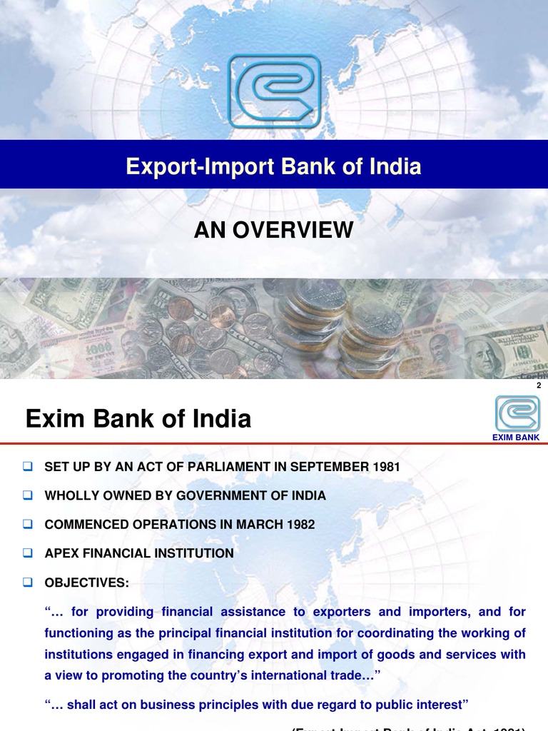 Export-Import Bank of India: An Overview | PDF | Credit | Finance ...