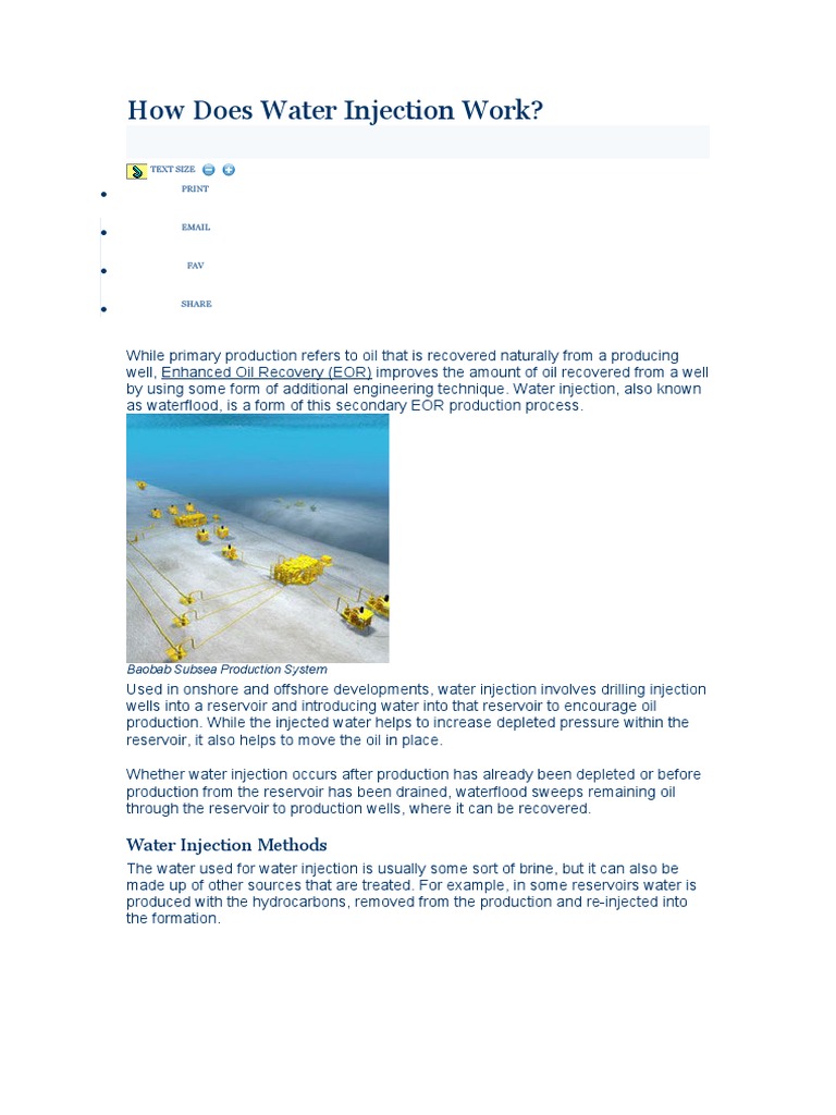 Enhanced Oil Recovery: Water Injection | PDF | Petroleum Reservoir ...