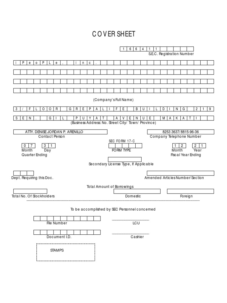 CGFD Ipeople - Inc SEC - Form.17-C ...