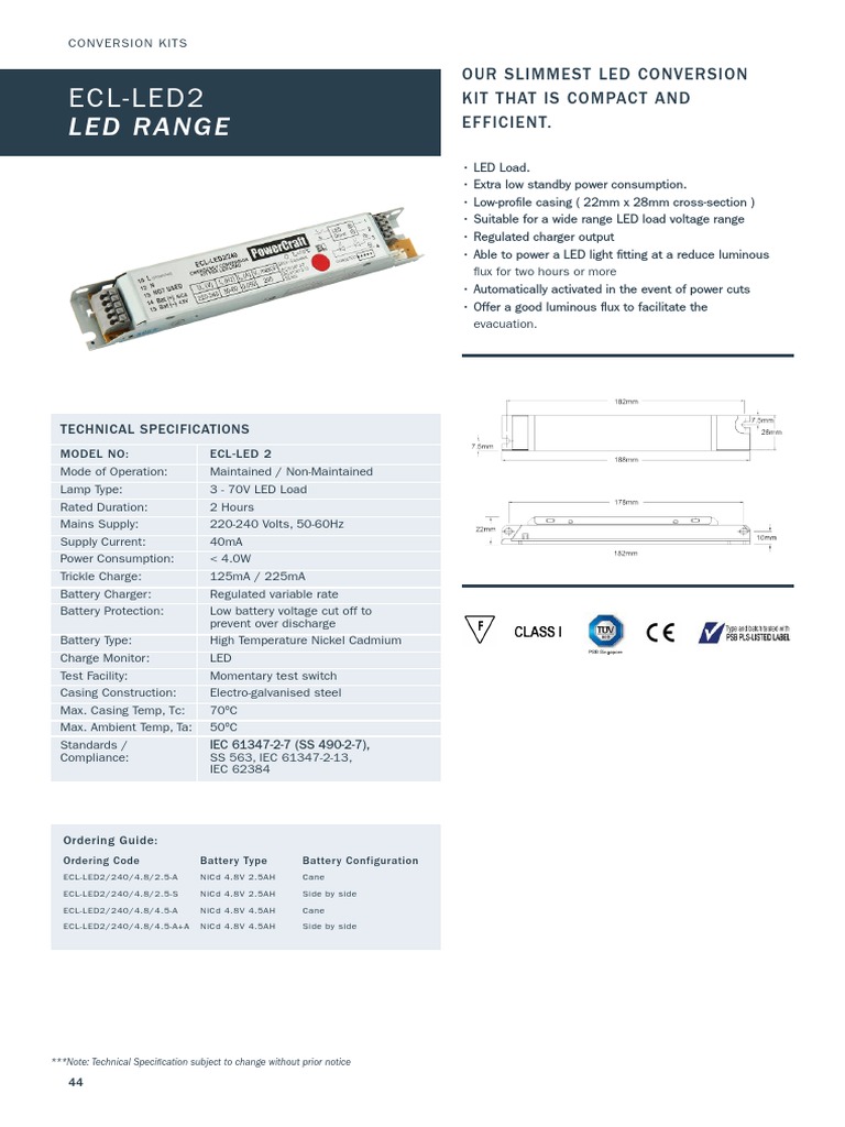 Ecl Led2 | PDF | Battery Charger | Electrical Equipment