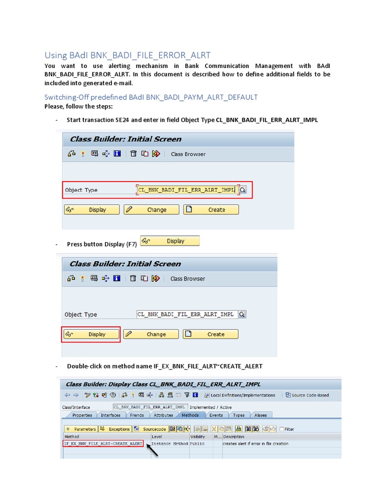 Using BAdI BNK BADI FILE ERROR ALRT EN V 1.0 | PDF | String (Computer ...