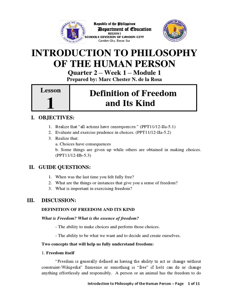 Understanding Types of Freedom in Philosophy | PDF | Free Will | Reason