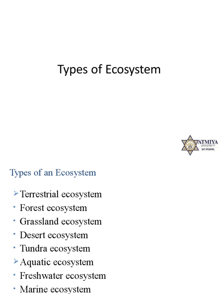Types of Ecosystem | PDF