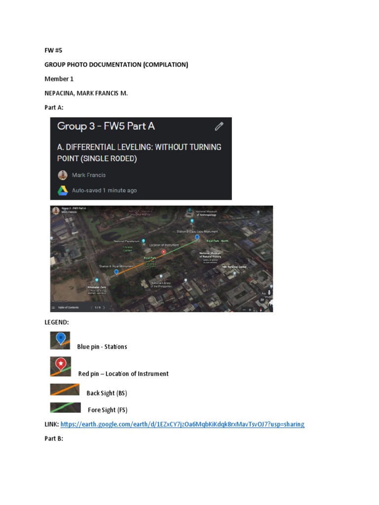 Field Work No. 5 Differential Leveling With and Without Turning Points | PDF