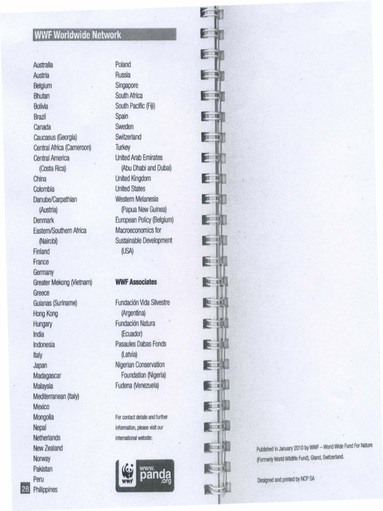 WWF Membership Directory 2010 | PDF