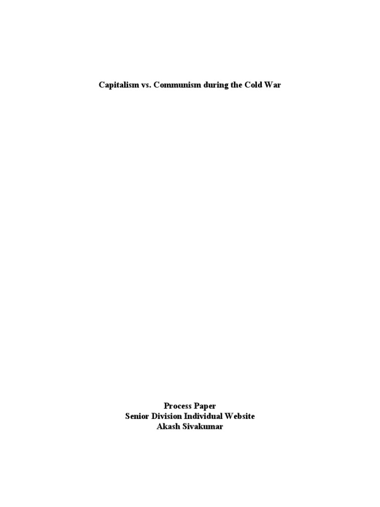Cold War: Capitalism vs. Communism | PDF | Cold War | Superpowers