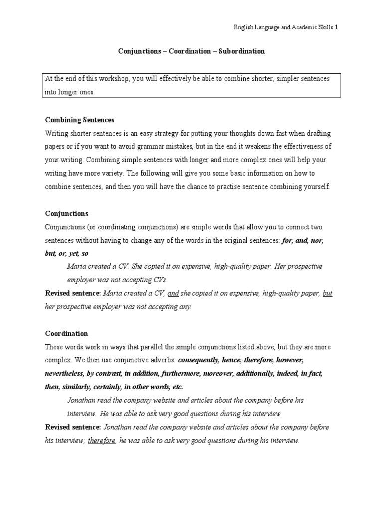 But, Or, Yet, So: English Language and Academic Skills | PDF | Comma ...