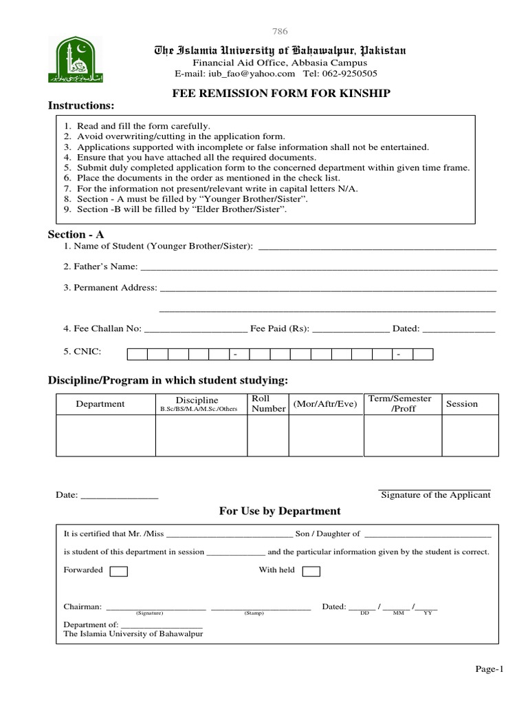 Kinship Form | PDF