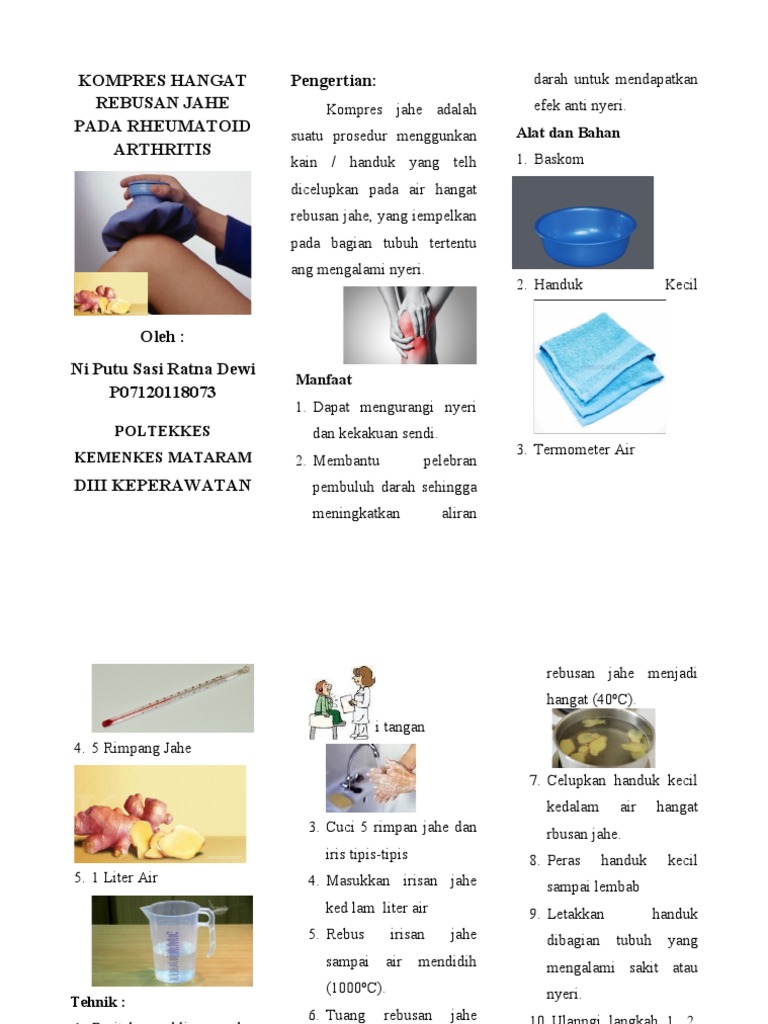 Kompres Hangat Rebusan Jahe Pada Rheumatoid Arthritis | PDF
