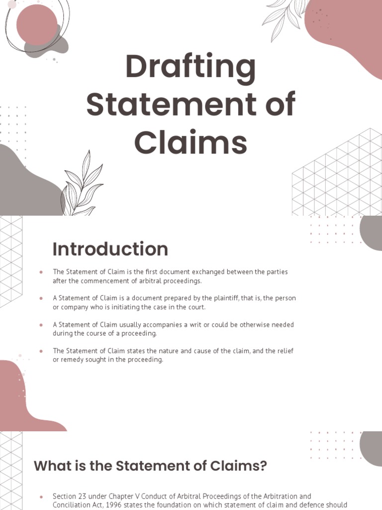 Drafting Effective Statements of Claim | PDF | Cause Of Action ...