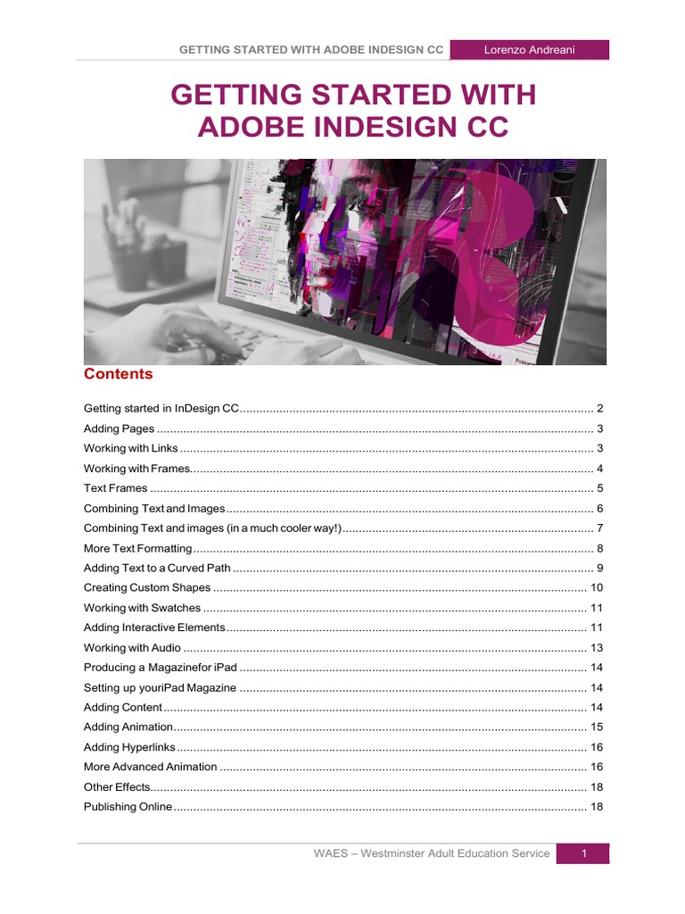 Getting Started in InDesign | PDF | Hyperlink | Adobe In Design