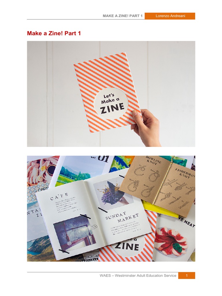 Make A Zine - Part 1 | PDF | Page Layout | Bookbinding