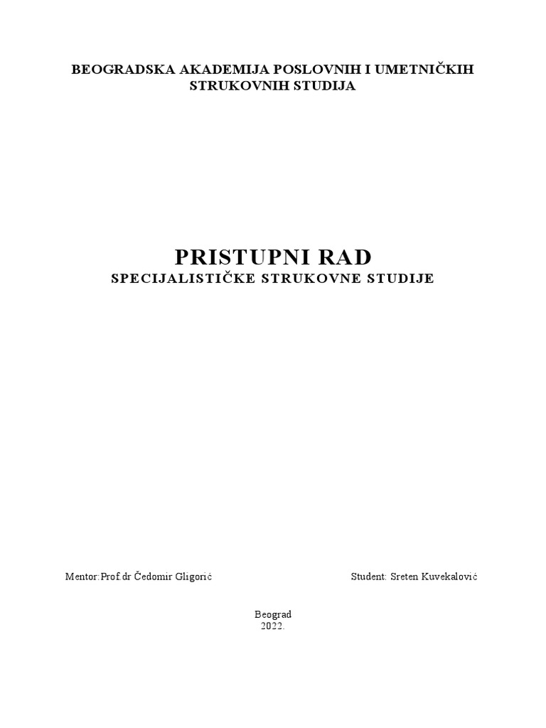 Da Li Je Interna Revizija Preduslov Kvalitetne Revizije | PDF