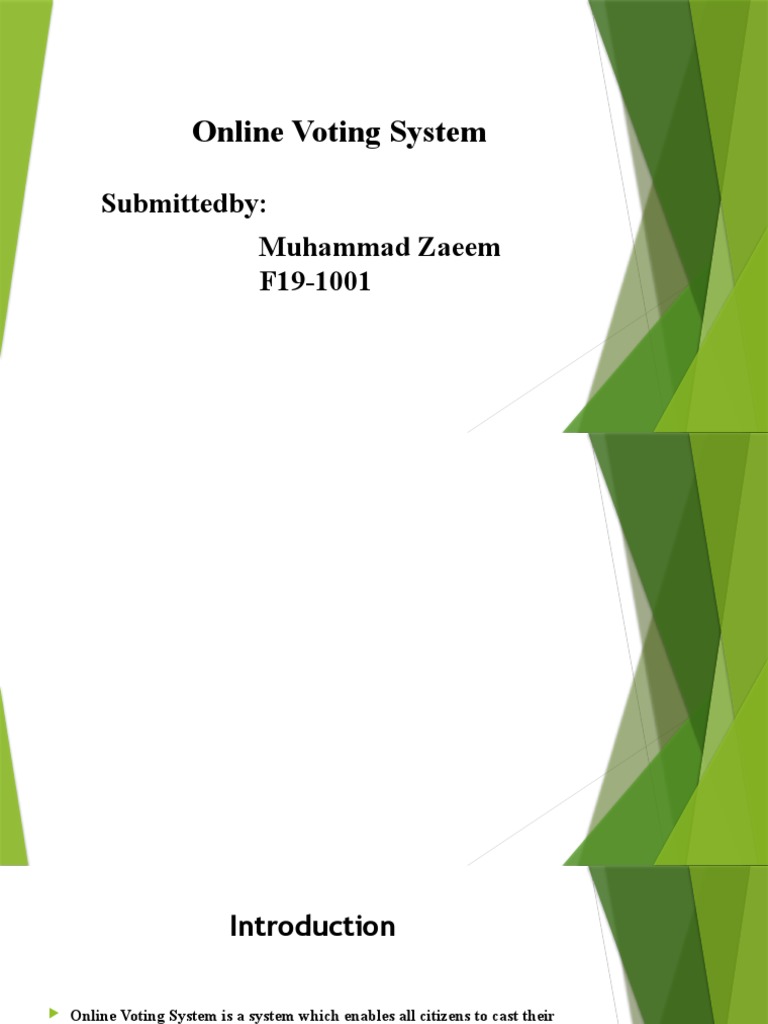 Online Voting System Presentation | PDF | Electronic Voting | Voting