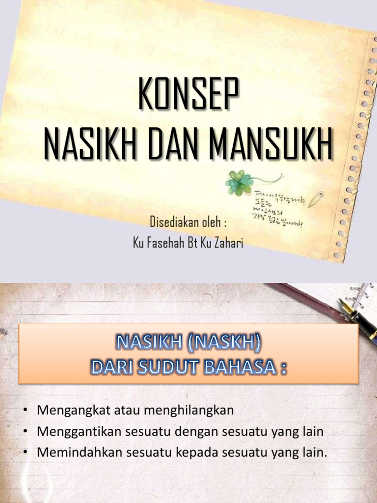 Konsep Nasikh dan Mansukh dalam Islam | PDF