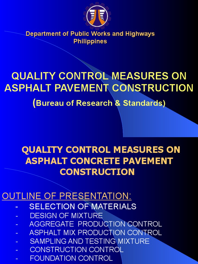 Asphalt Pavement Quality Control Guide | PDF | Road Surface ...