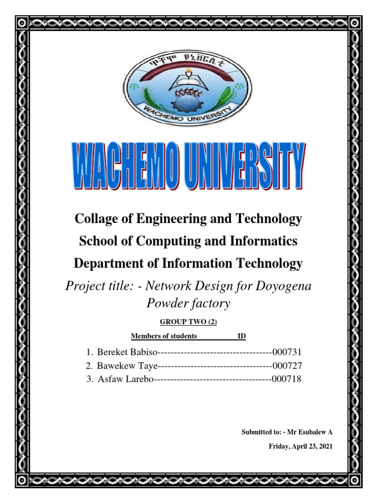 Network Design for Doyogena Factory | PDF | Computer Network | Data Center