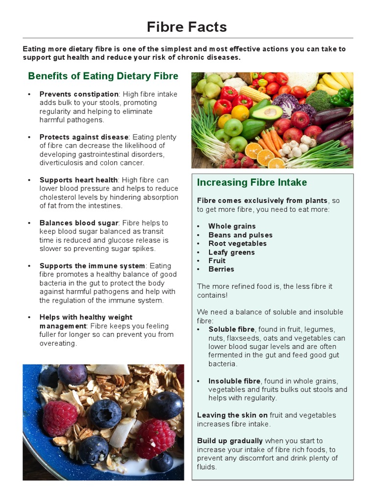 Fibre Facts | PDF | Diet & Nutrition | Dietary Fiber