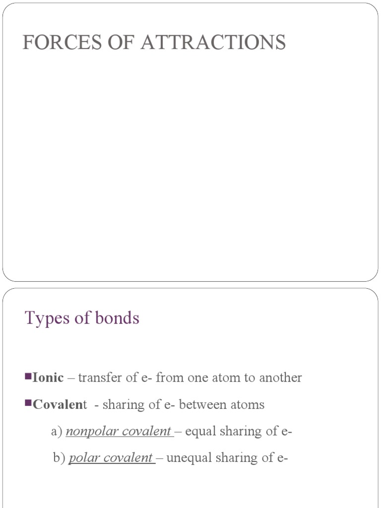 6 Polarity and Intermolecular Forces | PDF | Chemical Polarity ...