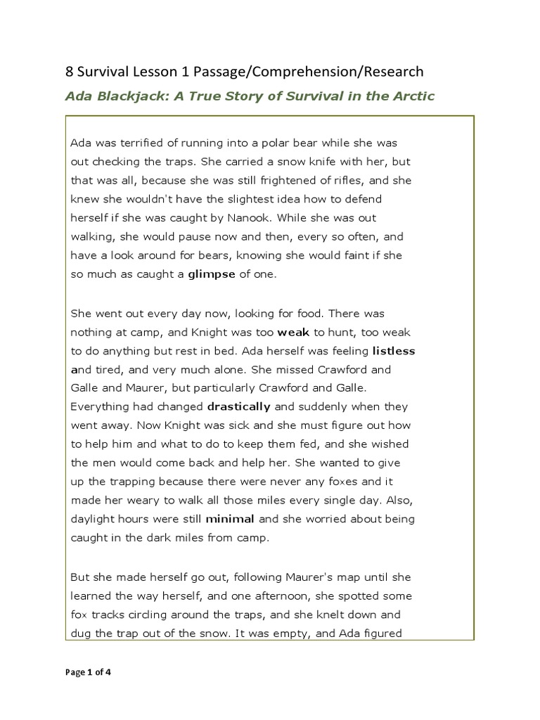 Ada Blackjack Answers (11-09-2021) | PDF