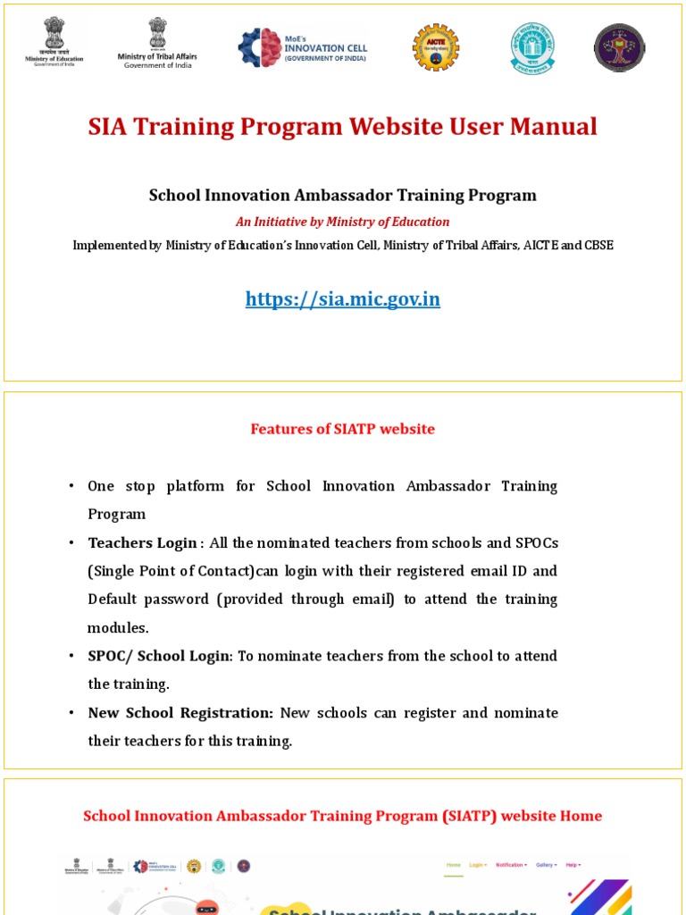 New SIA Website USER Manual | PDF | Login | Password