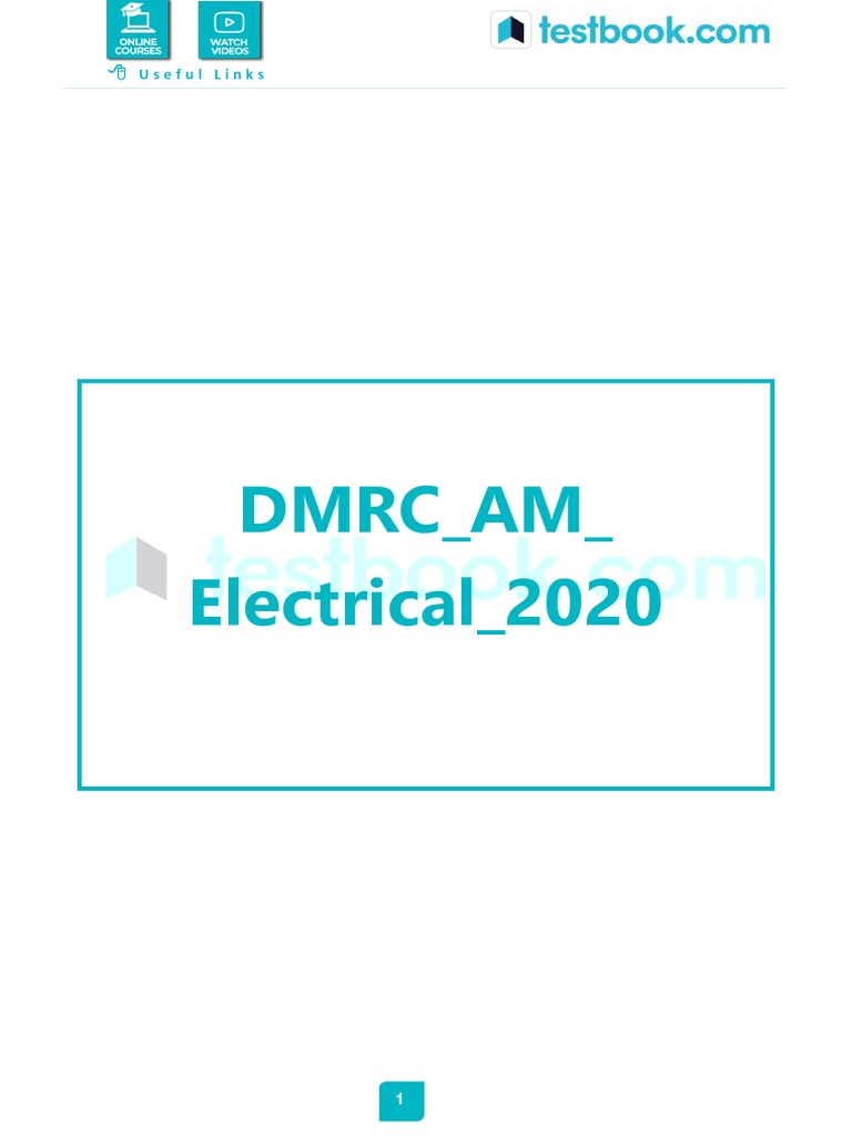 DMRC AM Electrical Official Paper 2020 | PDF | Electronic Health Record ...