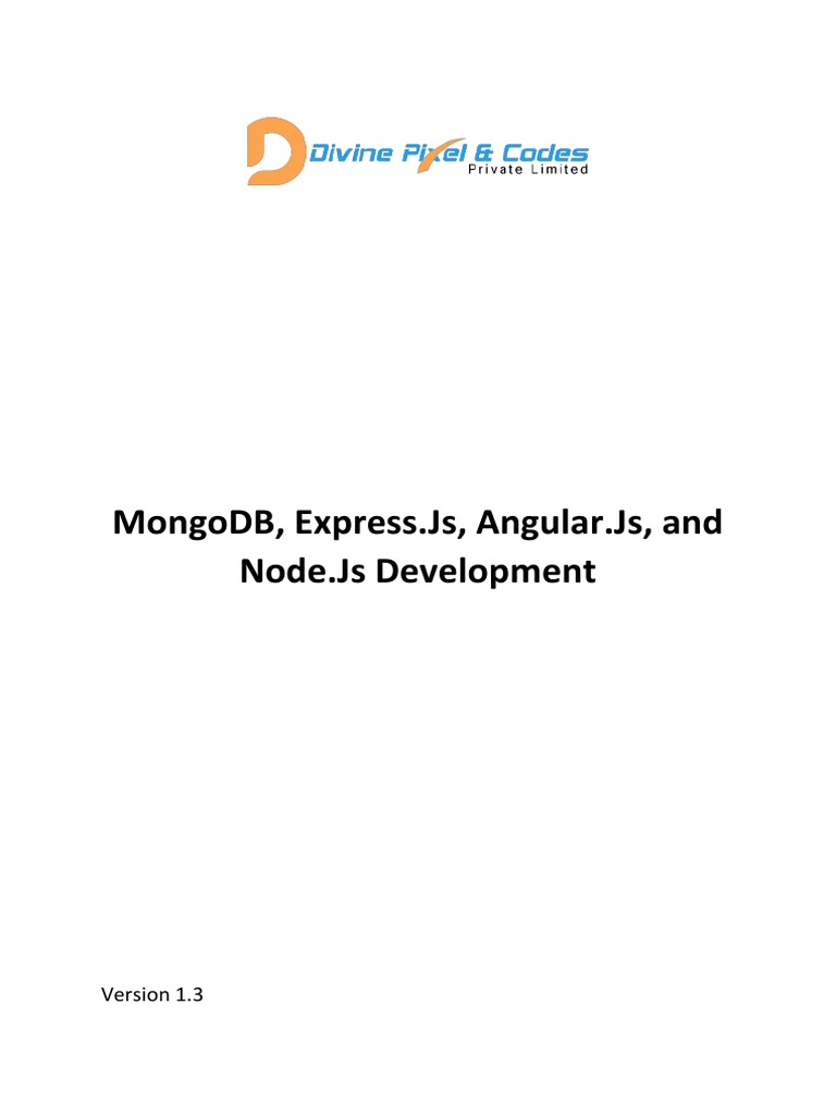 MongoDB Express Angular Node Development | PDF | Angular Js | Web Application