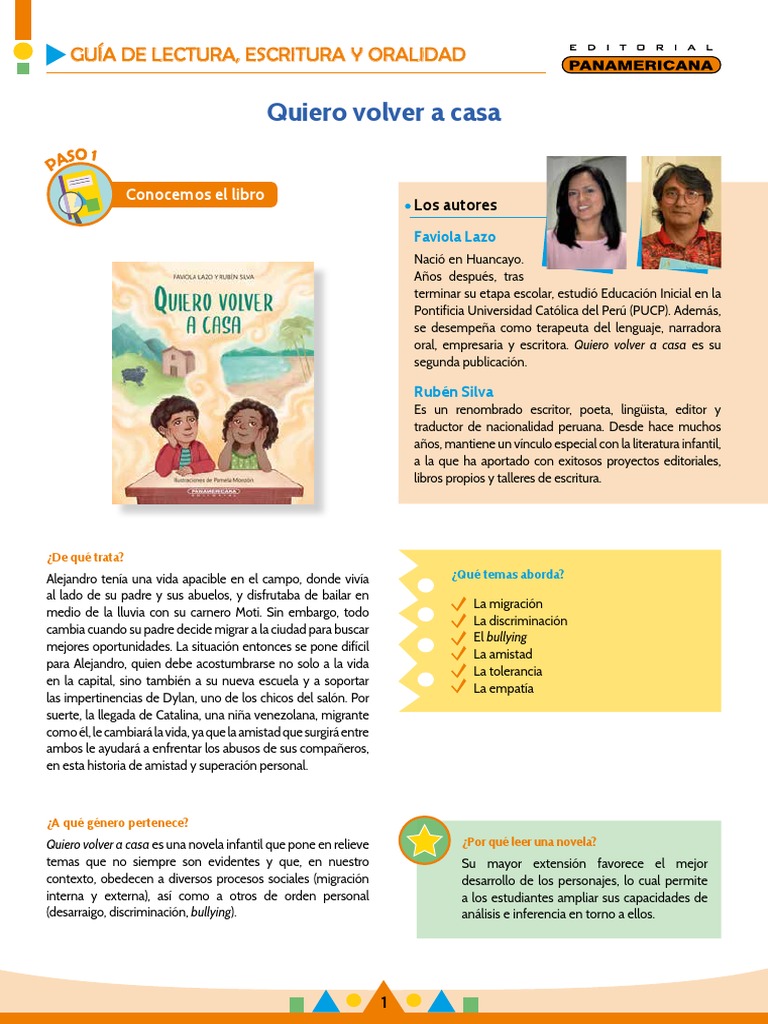 GUIAS de LECTURA Quiero Volver A Casa | PDF | Literatura infantil ...