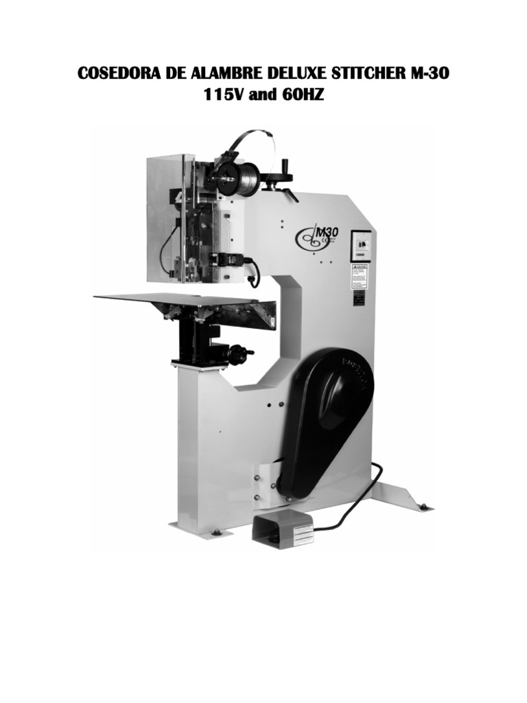 Cosedora de Alambre Deluxe Stitcher M30... | PDF
