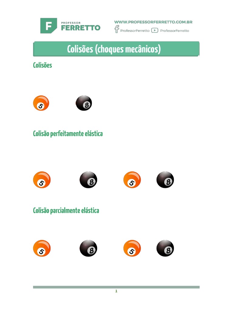 Colisões (Choques Mecânicos) | PDF