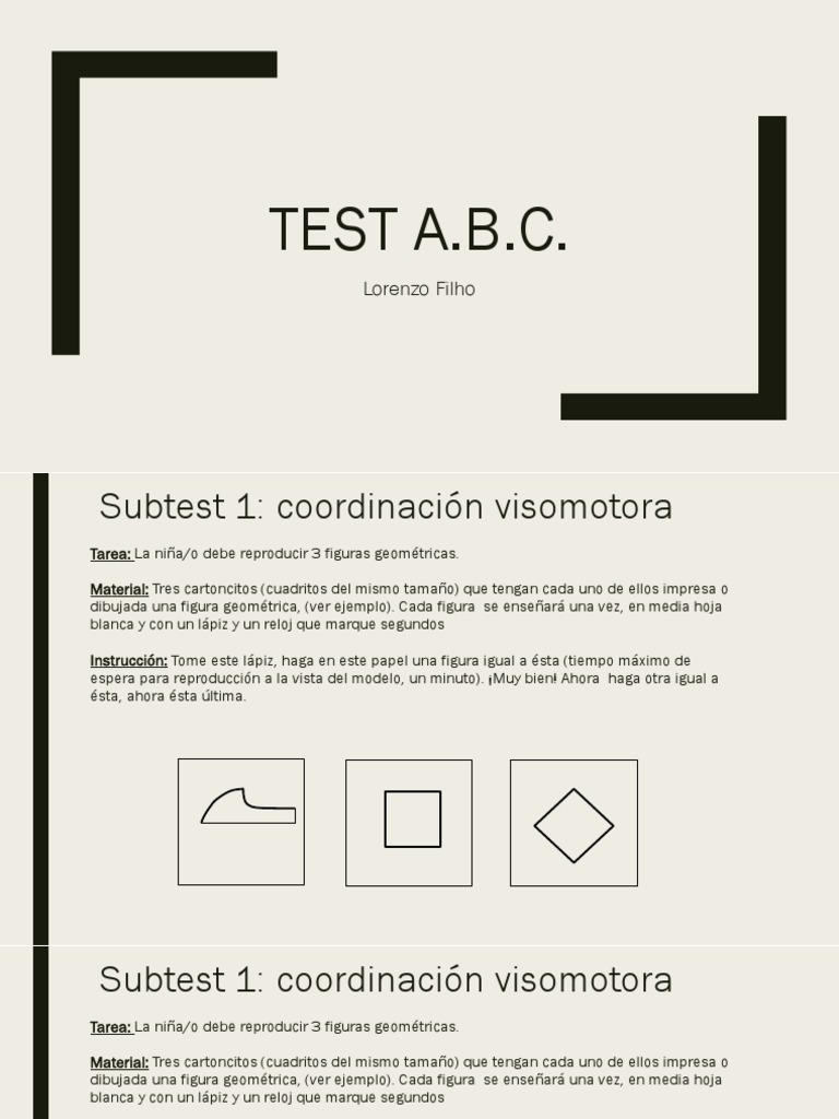 Test ABC de Filho | PDF