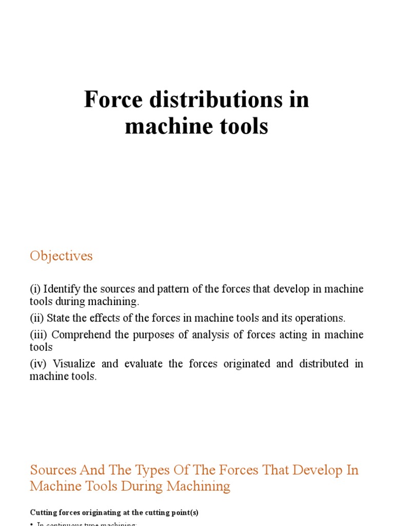 Force Distributions in Lathe Machines | PDF | Force | Machine Tool