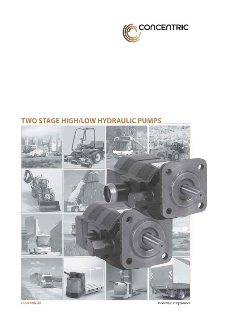 Two Stage High/Low Hydraulic Pumps: Concentric AB | PDF | Pump | Mechanical Engineering