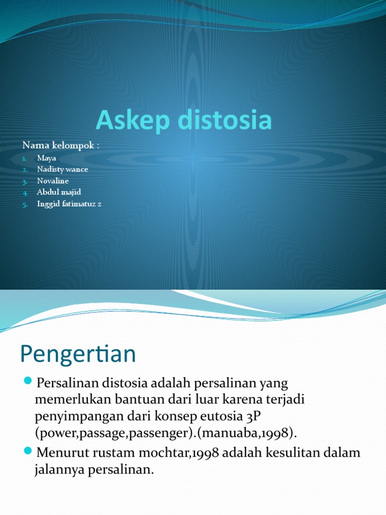Askep Distosia PPT | PDF