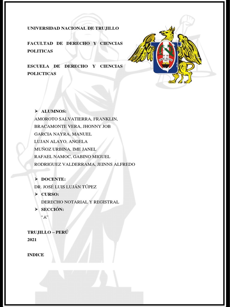 Informe de Notarial y Registral | PDF | Voluntad y testamento | Justicia