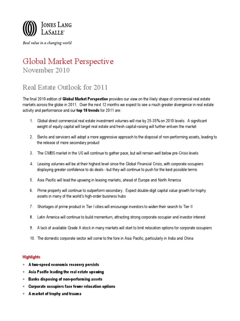 Global Market Perspective November 2010 Final | PDF | Loan To Value ...