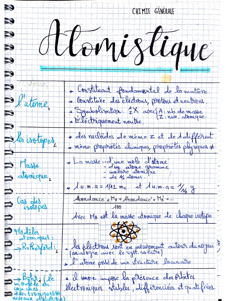 Chimie Générale-Atomistique | PDF