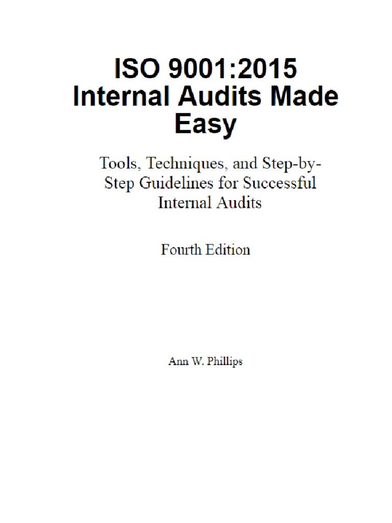ISO 9001 - 2015 Internal Audits Made Easy - Tools, Technique | PDF ...