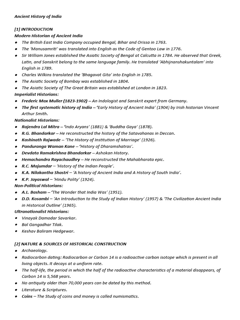 Ancient History of India | PDF | Ancient India | Indian Religions