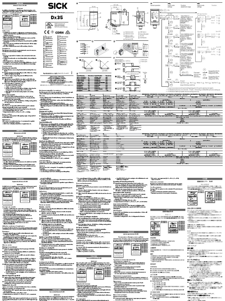 Distance Sensor Dx35 Quickstart: Set Key | PDF | Computer Engineering ...