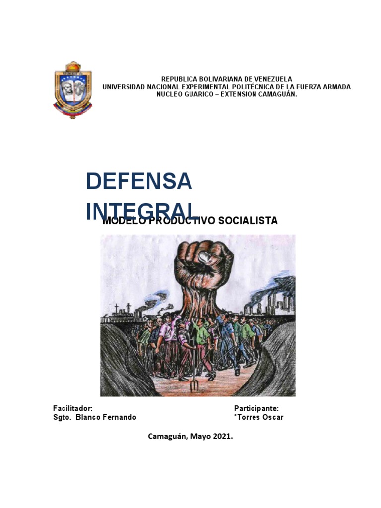 Trabajo de Unidad 1 Defensa Integral | PDF | Capitalismo | Socialismo