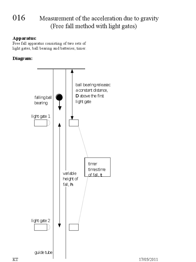 Free Fall Using Light Gates | PDF | Acceleration | Mass