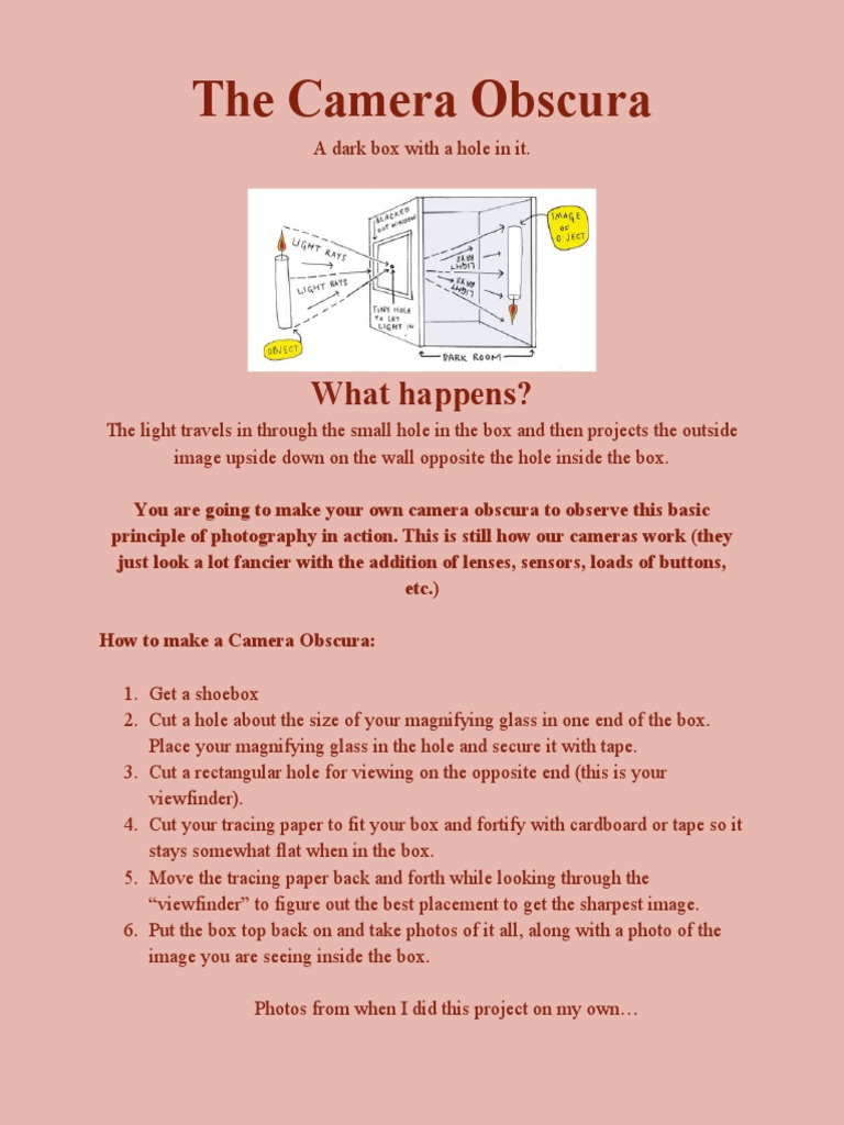 Camera Obscuras | PDF