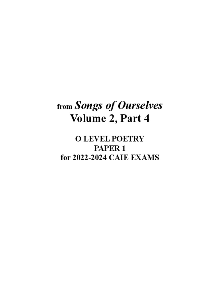 O Level Poetry: Love & Reflection | PDF | Percy Bysshe Shelley