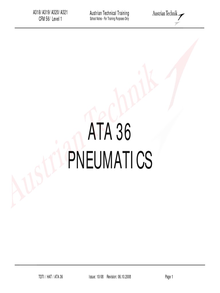 ATA 36 Level 1 PNEUMATICS | PDF | Aircraft | Aviation
